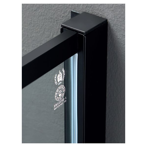 Porta Box Doccia Tamanaco PSCRAPID 110 H200 CM Profilo Nero Cristal ...